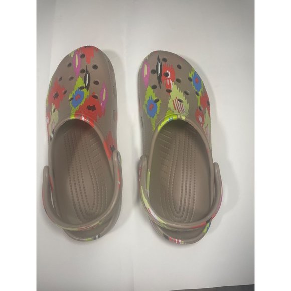 CROCS | Shoes | Crocs Men Classic Clog Size 2 Brown Multicolor Aztec ...